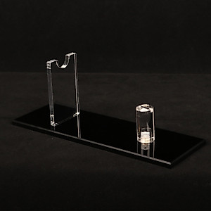 knife stand,single knife holder, acrylic knife display stand, collectible knife display stand, knife collection display stand, for single knife hut home decoration (Black 1 pack)