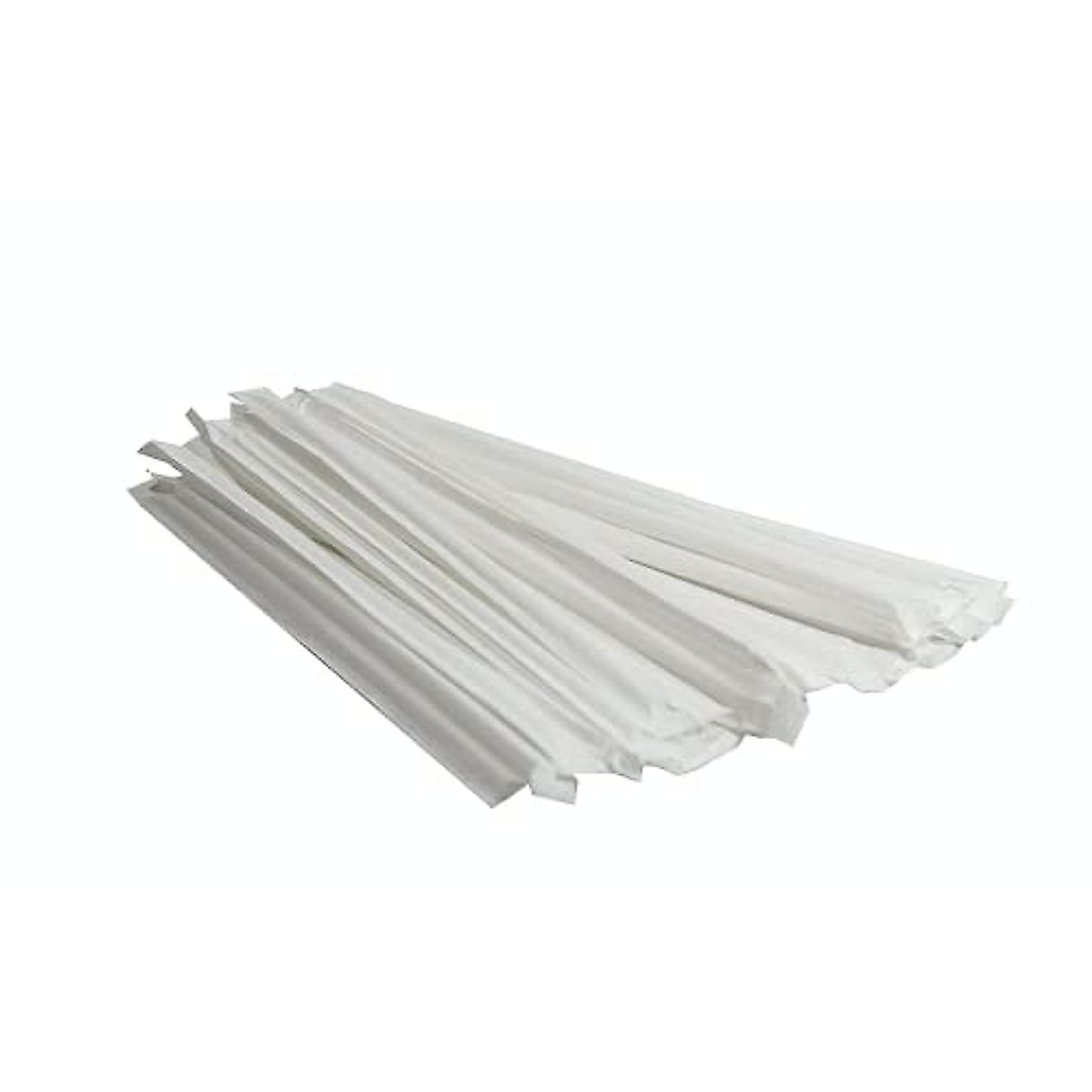 Eco Craft Stix Plastic Straws Wrapped 1000 Pack - 8 inch Drinking Straw, Foodservice Disposable Straws, Bulk Set. 7.75 inches Wrapped.