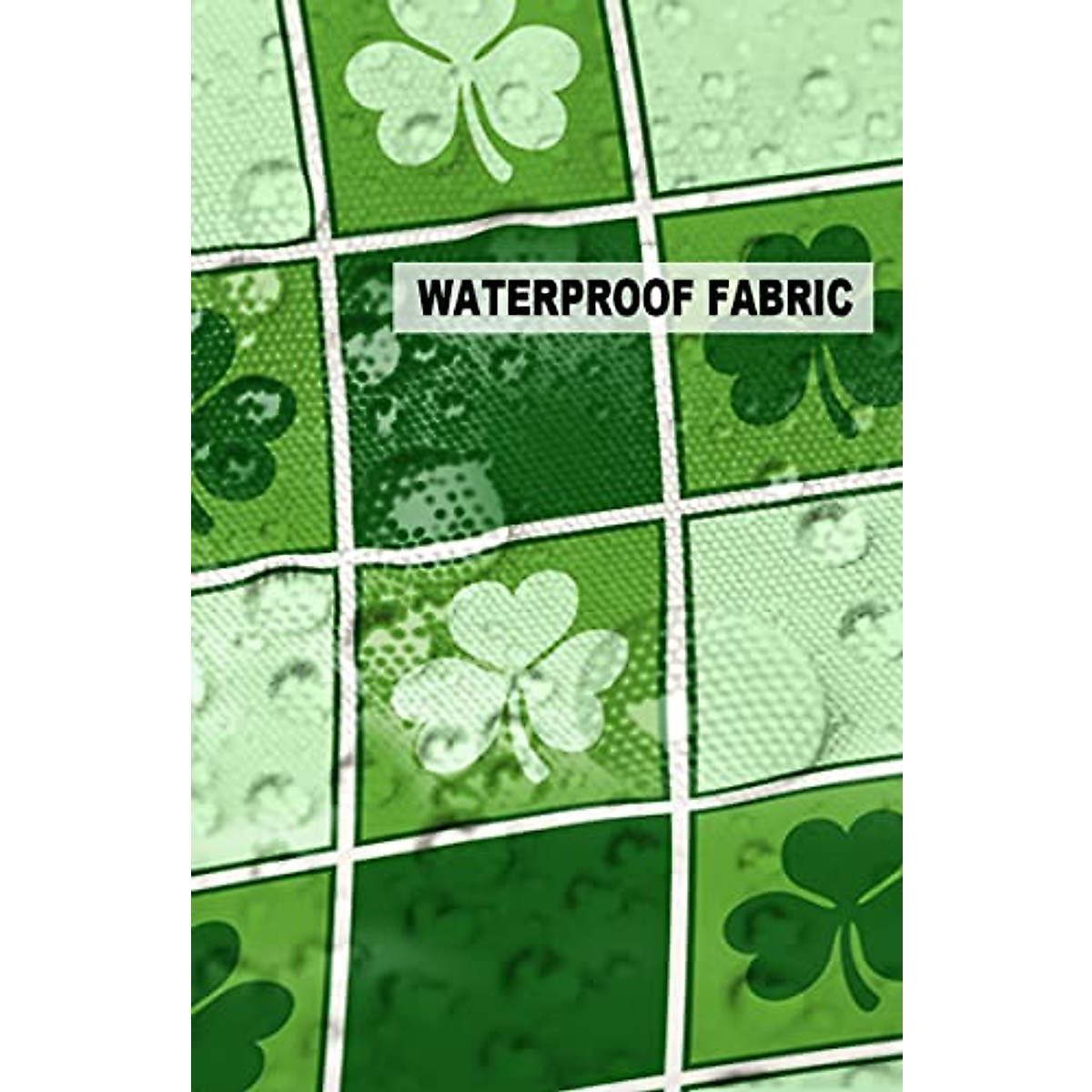 Outdoor Pillows 18x18 Waterproof Outdoor Pillow Covers, St. Patrick's Day Shamrock Plaid Polyester Throw Pillow Covers Garden Cushion Decorative Case for Patio Couch Decoration Set of 2, Buffalo Check