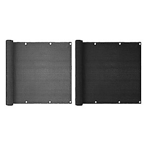 RESOYE 16ft x 3ft 90% Heavy Duty Shade Cloth, Mesh Sun Block Fabric with Grommets, Balcony Privacy Screen Cover Fence Privacy Screen for Wind Outdoor Apartment Railings