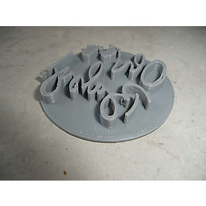 YNGLLC OH BABY WORDS WITH FEET SCRIPT FONT SHOWER GENDER REVEAL COOKIE STAMP EMBOSSER BAKING TOOL 3D PRINTED MADE IN USA PR4004 Gray