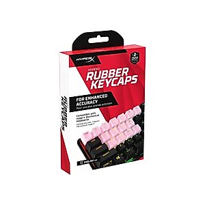 HyperX Rubber Keycaps – Gaming Accessory Kit, 19 Keys, English (US) Layout, Pink