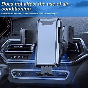 BESULEN Phone Mount for Car, Air Vent Cell Phone Holder Hands Free Cradle, Universal Stable Easy Clamp Phone Holder Mount, Compatible with iPhone 14 13 12 Pro Max and More Smartphones (Gray)