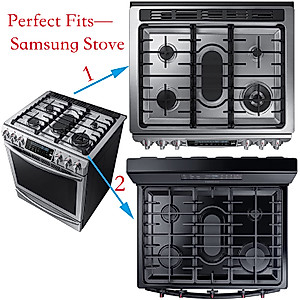 DG94-00937A DG94-00468B Cast Iron Side Grate Replacement for Samsung Stove Parts NX58H9500WS NX58H5600SS NX58R5601SS NX58J5600SG NX58F5500SS and More Samsung Gas Range Parts Stove top Support 1 Pack