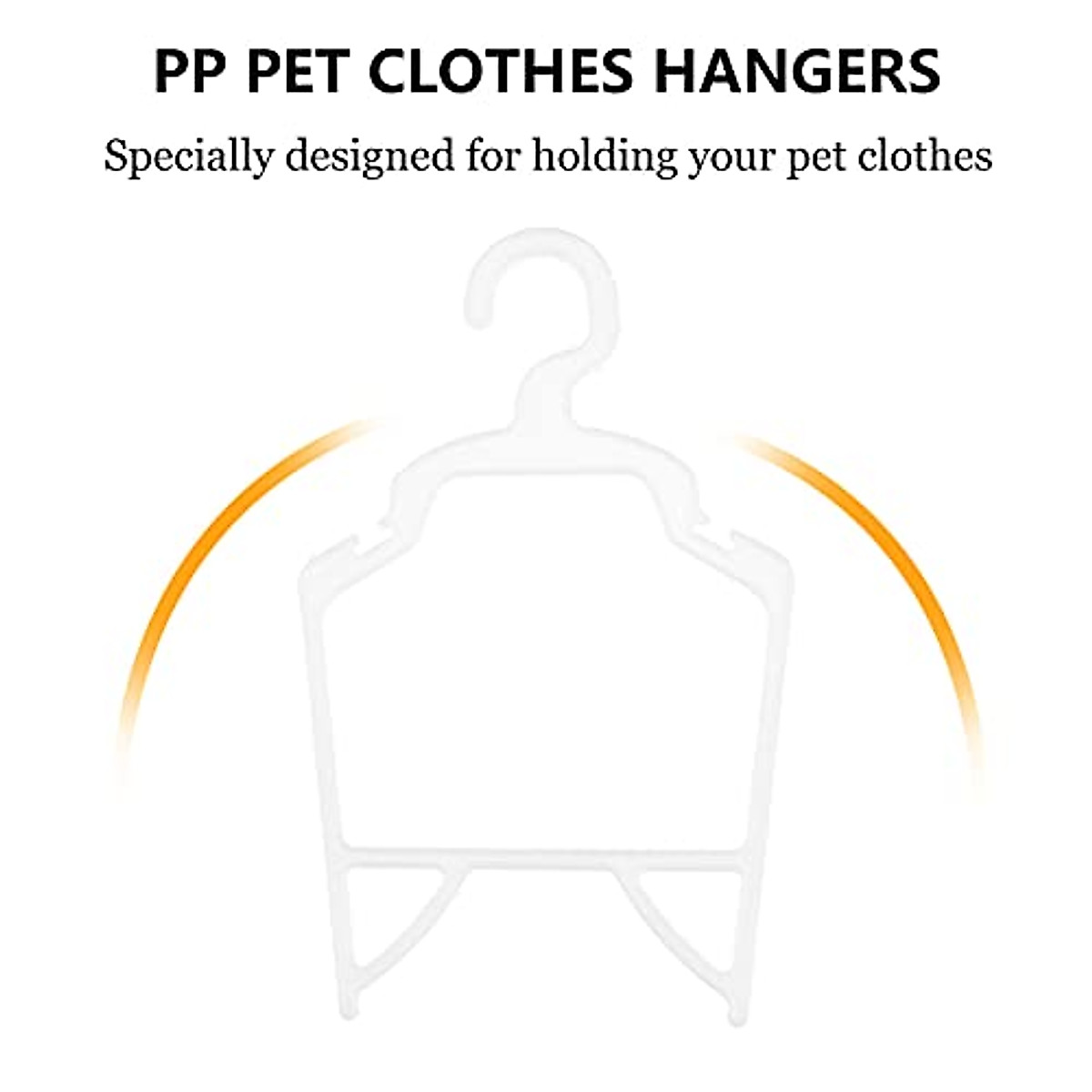 ULTECHNOVO Pet Clothes Hangers Small Dog Clothes Hangers PP Storage Hangers Pet Supplies 10pcs
