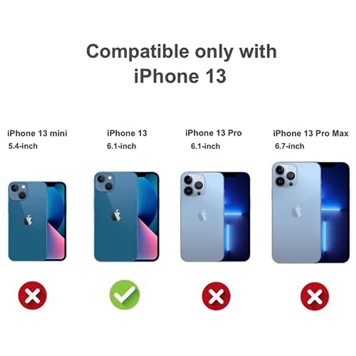 Shamo's Compatible with iPhone 13 Case, Clear Cases Shockproof with TPU Silicone Bumpers Anti-Scratch Cover, Transparent HD Clear [ Anti Yellowing ] (Clear)