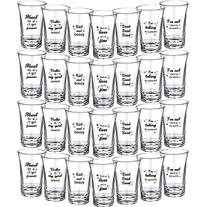 28 Pcs Funny Shot Glasses for Adult Acrylic Party Shot Glasses 1.2 Ounce Shot Glasses Party Favors for Guests Shot Glasses Bulk Wine Shot Glasses for Adult Birthday Party Drinking Gifts Supplies