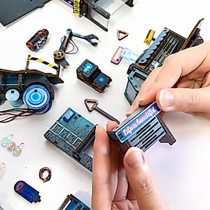 Kisoy Dollhouse Miniature with Furniture Kit, Handmade DIY House Model for Women and Men's Gift (Smile Eatery)