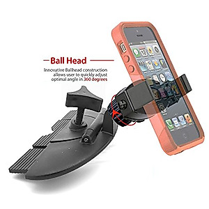 ChargerCity EasyInstall DVD CD Slot Blade Mount for Apple iPhone 14 13 12 Pro Max Samsung Galaxy S22 S21 Pixel OnePlus Smartphone