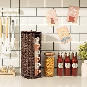 GRANNY SAYS Toilet Paper Storage Basket With Lid, Holder Stand, Waterproof Organizer for Bathroom, Holds 3 Mega Rolls, Brown