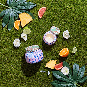 Capri Blue Volcano Candle - Pattern Play Signature Glass Jar Candle - Luxury Candle - Long Lasting Candles - Tropical Fruits & Sugared Citrus Scented Candle - Decorative Candles for Home Decor (19 oz)