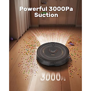 Verefa Robot Vacuum Self Emptying, Up to 70-Day Capacity, LiDAR Navigation, Robot Vacuum 270 Mins Runtime, 3000Pa Suction, Smart Mapping, Carpet Detection, Works with App & Alexa, Ideal for Carpet