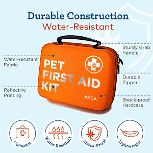 ARCA Pet Care Bundle - First Aid Kit and Ear Cleaner Wipes for Dogs, Essential Health and Hygiene Set