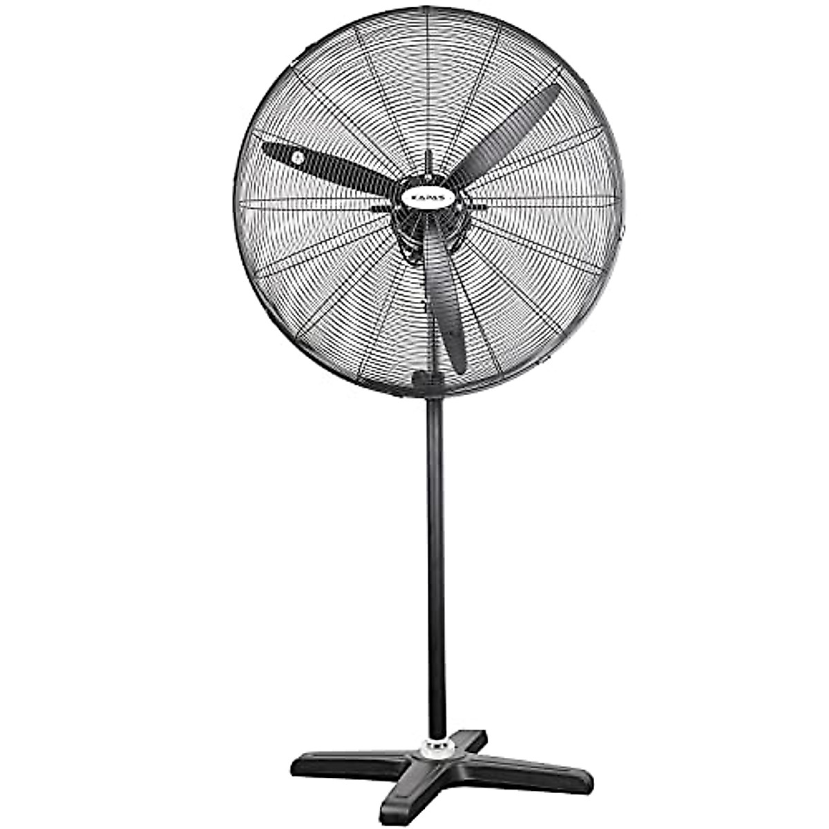KAPAS Industrial Pedestal Fans, Commercial Oscillating Fan Made by Heavy Duty Metal Structure and Blade, Adjust Height, 3- Speed Control Suitable to Warehouse, Shop, Garage, and Workspace. (30'')