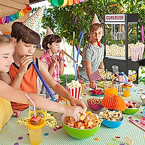 8 Ounce Popcorn Machine Movie Theater Style with Cart Old Fashioned Popcorn Maker Machine for Home Commercial Halloween Christmas Gift, Black