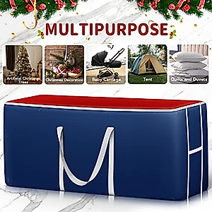 JETHAX Christmas Tree Storage Bag, Fits Up to 9 Ft Xmas Disassembled Trees, Durable 600D Oxford Fabric Material to Protect Against Dust, Moisture Reinforced Handle and Dual Zippers Wide Opening…