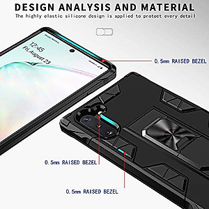 Samsung Galaxy Note 10 Case Galaxy Note 10 5G Case Military Grade Shockproof with Kickstand Stand Built-in Magnetic Car Mount Armor Heavy Duty Protective for Galaxy Note 10 5G Phone Case (Blue)