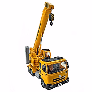Big Daddy Trucks-Large Sized Friction Powered King Crane which extends to 1 ft Personal Accessories and Toys can be Used on This Truck