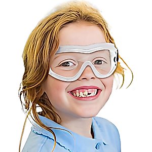 COMLZD kids safety glasses kids safety goggles children's sports outdoor goggles science laboratory eye protection glasses (White)