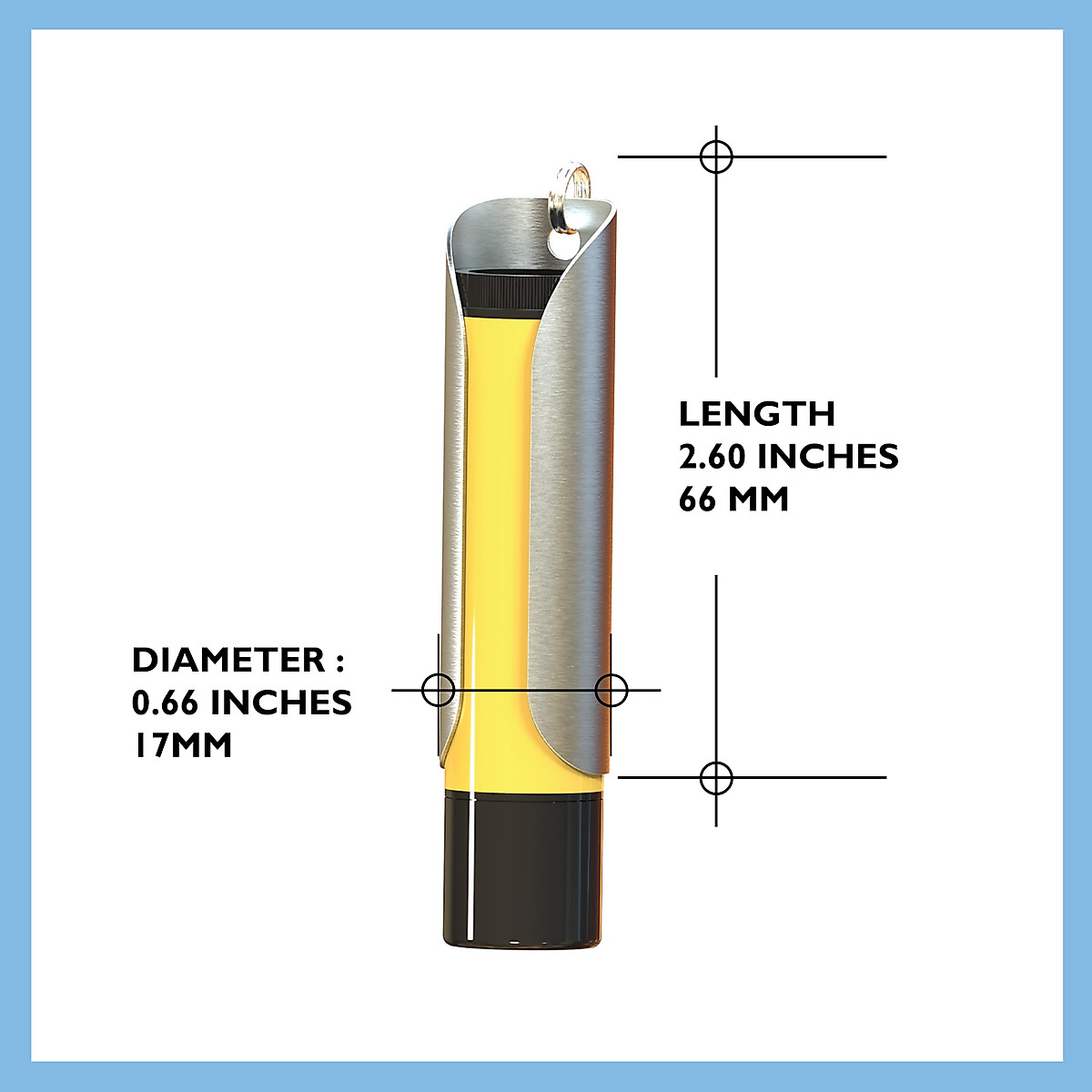 TALLAC HOUSE Stainless Steel Lip Balm Keychain Holder Sleeve with Dial Protection Not Chapstick Brand Compatible