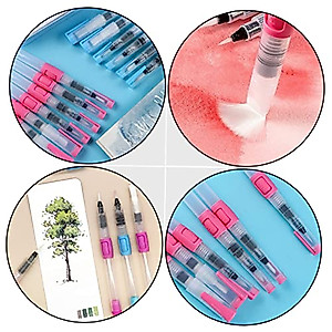 1 Set Tap Water Pen Set Paint Brush Sets Chinese Calligraphy Brush Paint Brushes Water Coloring Water Soluble Brush Injection Pen Kit Calligraphy Pen Drawing Water Pen