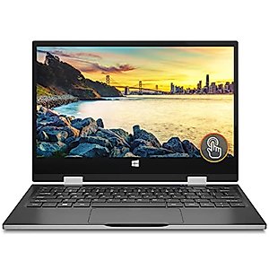 jumper EzBook X1 11.6 Inch 1080P FHD Touchscreen Laptop,Intel Celeron Dual Core Processor,Flip Computer PC 4GB RAM,128GB eMMC,Windows 11 Home,Supports TF Card and 1TB M.2 SSD Extension - Silver