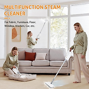 WICHEMI 1300W Multipurpose High-Temp Floor Steam Mop Steam Cleaning Machine + 1800W High Temperature Handheld Steam Cleaner Electric Steam Cleaning Machine