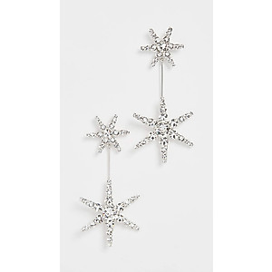 Jennifer Behr Women's Estee Earrings, Crystal, Clear, Silver, One Size