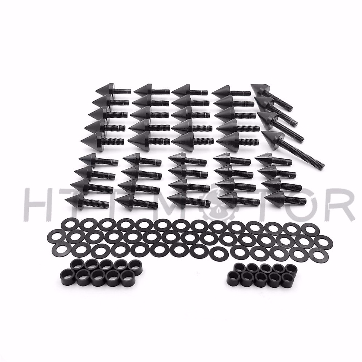 HTTMT MT215-008- Black Spike Fairing Bolts Compatible with 1999-2000 CBR 600 F4 2001-2007 Cbr600 F4I