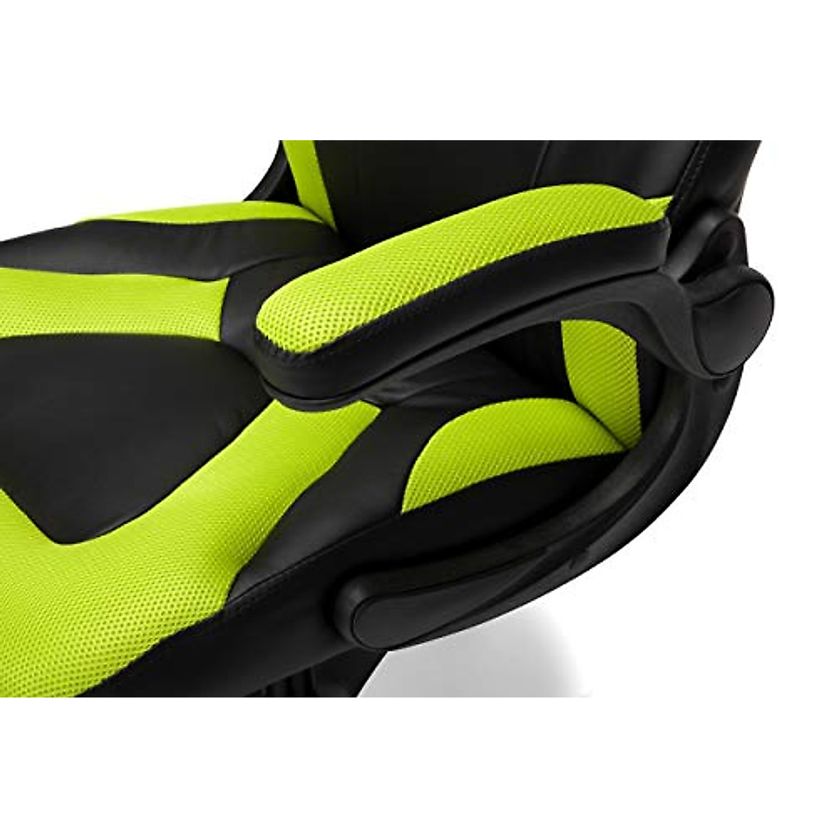 OFM Gaming Chair Ergonomic Racing Style PC Computer Desk Office Chair - 360 Swivel, Integrated Lumbar Support & Headrest, Adjustable Height, Recline Tilt Control, Flip-Up Arms, 275lb Max (2020 Green)