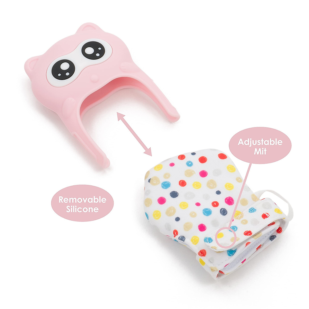 Teething Mittens for Babies Baby Teething Paw 0-6 Months Easy-to-Clean Self Soothing Pain Relief Made of Soft Silicone Baby Essentials for Baby Teething Relief by Mazi