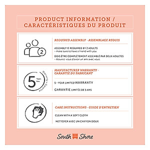 South Shore Fynn Headboard, Full, Fall Oak