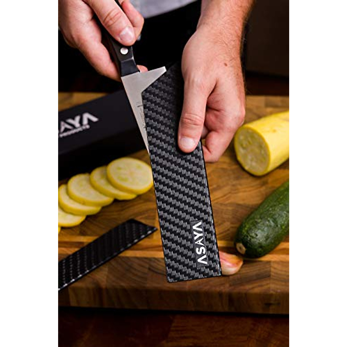 Asaya Professional Knife Edge Guards - 11 Piece Universal Blade Covers - Extra Strength, ABS Plastic and BPA-Free Felt Lining, non-Toxic and Food Safe - Knives Not Included