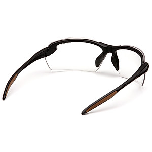 Pyramex Safety Products CHB310D Carhartt Spokane Safety Glasses, Clear Lens with Black Frame, Clear