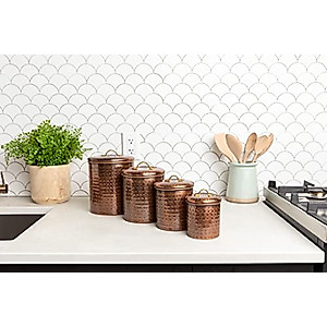 Old Dutch Canister (Set of 4), 4 quart/2 quart/1½ quart/1 quart, Antique Copper