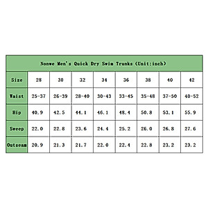 Nonwe Men's Swimming Shorts 9" Breathable Palm Tree Beach Shorts with Lining Blue 40