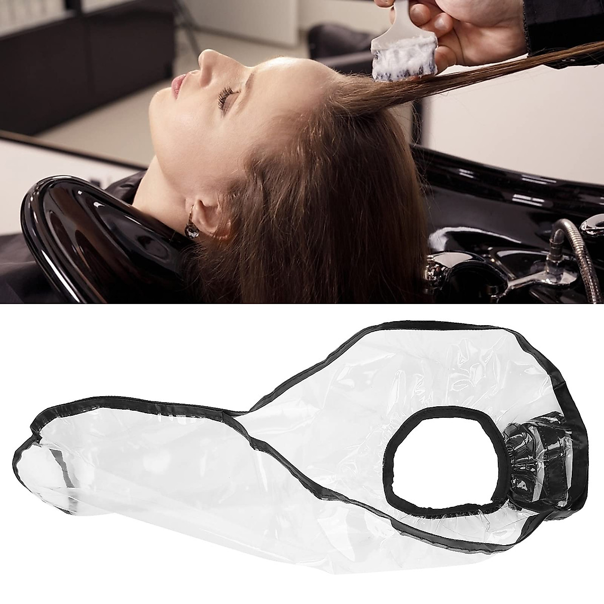 Hair Washing, Hair Shampoo Funnel, Hair Funnel for Upright Position Washing, Hair Funnel for Upright Shampooing Hair Treatments Dyeing Funnel Home Salon Hair Shampoo Washing Rinse