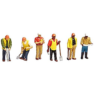 Bachmann Scene Scopes-Miniature Figures-Civil Engineers (6Pcs/Pak) HO Scale, Multicolor