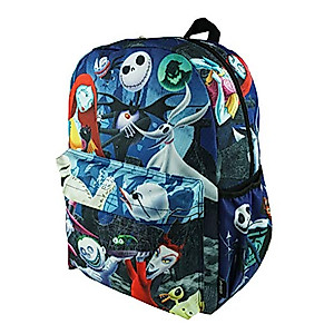 Nightmare Before Christmas Deluxe Oversize Print Large 16" Backpack with Laptop Compartment - A19607