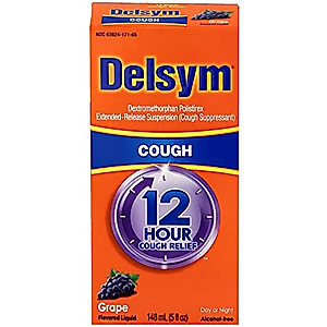 Delsym Adult 12 Hr Cough Relief Liquid, Grape, 5oz