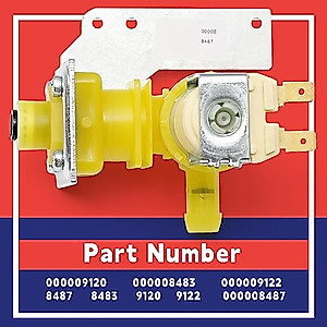 New Upgrade 000008483 000009120 Freezer Water Inlet Valve, Compatible with Manitowoc Ice Machines, with Brackets Inlet &Tube 000008487 IH9123 33129026 Water Inlet Valve, 120V 60Hz Inlet Valve kit