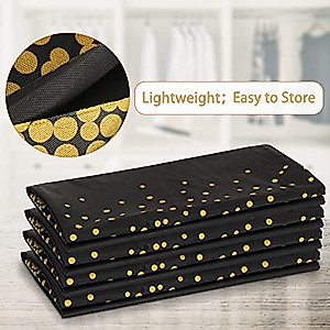 Toplive 4 Pack Plastic Tablecloths for Rectangle Tables, 54”x 108” Disposable Party Table Cloths Rectangular Tables Covers for Birthday Thanksgiving Christmas Wedding Anniversary-Black