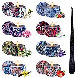 Scented Candles Gift Set 8 Pack Aromatherapy Soy Candles for Home Scented, Gifts for Mothers Day, Birthday, Stress Relief Candle Gifts for Women, Mom, New Home Gifts for Home, Housewarming, Wedding