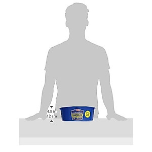 Fortiflex Mini Feed Pan for Dogs and Horses, 5-Quart, Blue