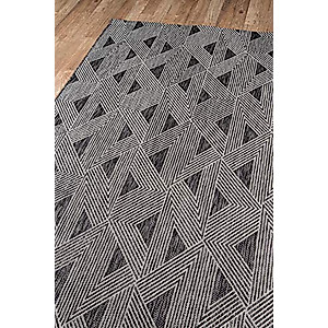 Novogratz by Momeni Rugs Villa Collection Sardinia Indoor/Outdoor Area Rug, 2'7" x 7'6" Runner, Charcoal