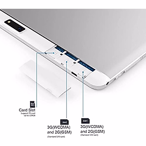 WECOOL Tablet 10 Inch, Android Tablet 9.0 Pie, 2GB RAM 32GB ROM, 3G Phone Dual SIM Card Slots and Cameras, GMS Certified, Support Bluetooth, WiFi, GPS (Silver)