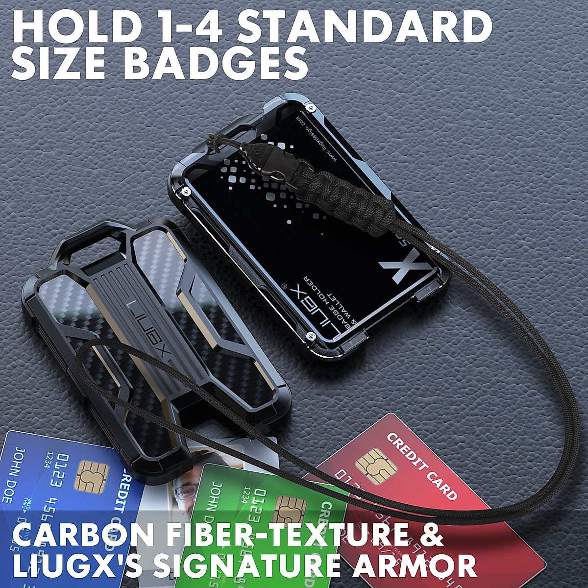 LIUGX Badge Holder, Detachable Buckle with Braided Rope, Strong and Sturdy,Lightweight and Durabl, Impact Resistance ID Badge Reels