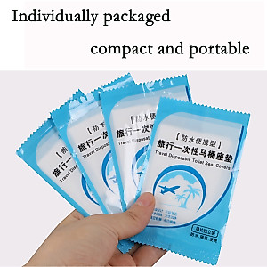 linmin 50 pcs Portable Pregnant Woman Toilet seat Travel Hotel Toilet seat Cover, Household Hygiene WC Individual Packaging Toilet Seat Cover