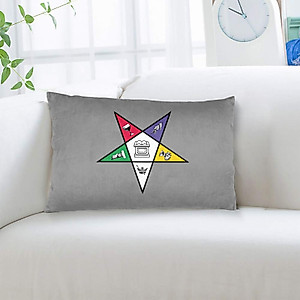REFYLD OES Eastern Star Throw Pillow Case 14x20 16x24 20x30 Inch Pillow Covers for Bed Sofa Car Office Pillow Case