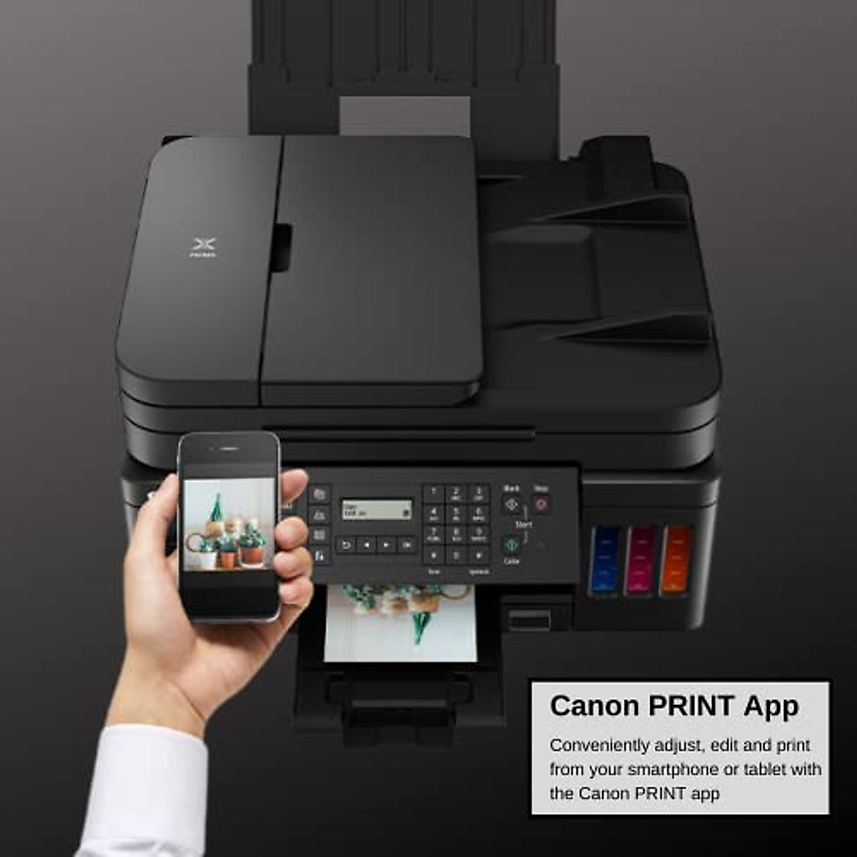 NEEGO Canon All-in-one Printer Wireless Megatank Printer Copier Scanner and Fax, Auto 2-Sided Printing, 4800 x 1200 DPI, Mobile Printing and Airprint with 6 ft Printer Cable